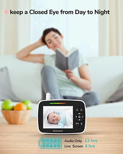Kidsneed Baby Monitor - Monitor de vídeo para bebés de 3,5 pulgadas con ...