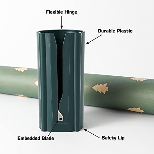 Christmas Wrapping Paper Cutter Tool Tube, Sliding Gift Wrap Cutter ...