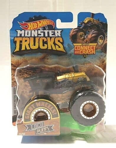 Monster Trucks Loco Punk con Connect and Crash car, camión fundido a ...