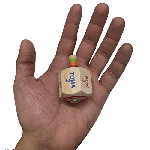 Toma Todo Pirinola Mexicana Spinner Juego de Trompos de Madera Mexicana ...