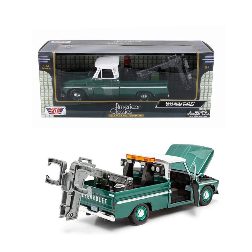 Carro Chevy C10 Fleetside Pickup, Color Turquesa y Blanco, Motormax ...