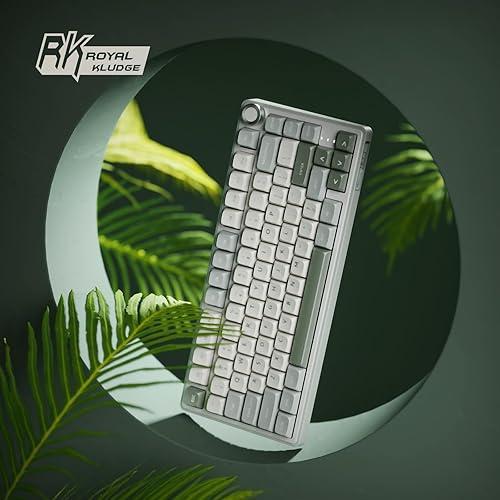 RK ROYAL KLUDGE R75 Mechanical Keyboard Wired with Volume Knob, 75% ...