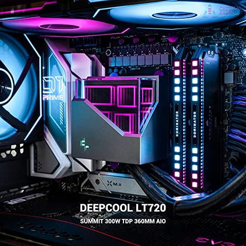 DeepCool LT720 360 mm AIO Bomba de doble cámara de 4ta generación 3100 RPM Espejo infinito ...