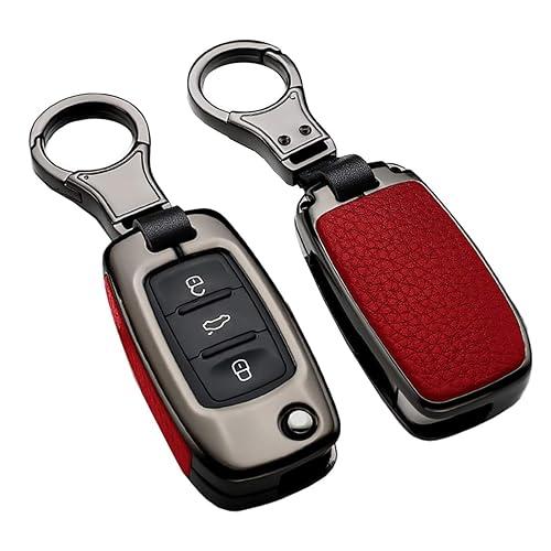 ontto Fit for Volkswagen Key Fob Cover Key Case Remote Cover Metal ...