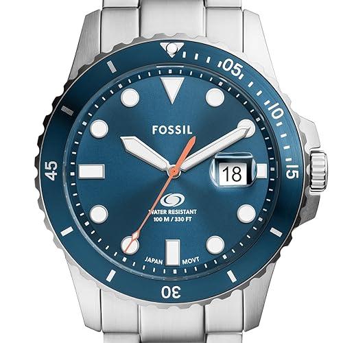 Reloj deportivo Fossil para hombre con correa de acero inoxidable ...