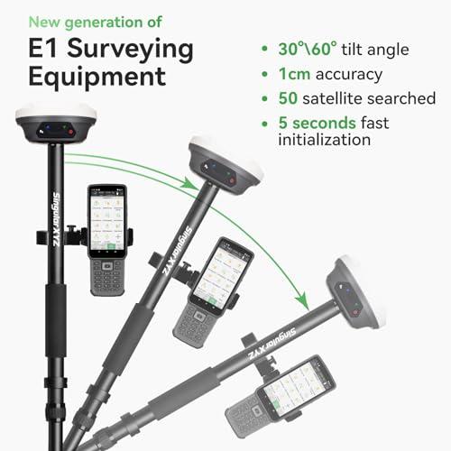 E1 GNSS IMU RTK GPS Surveying Equipment Rover with Poles Receiver Rtk ...