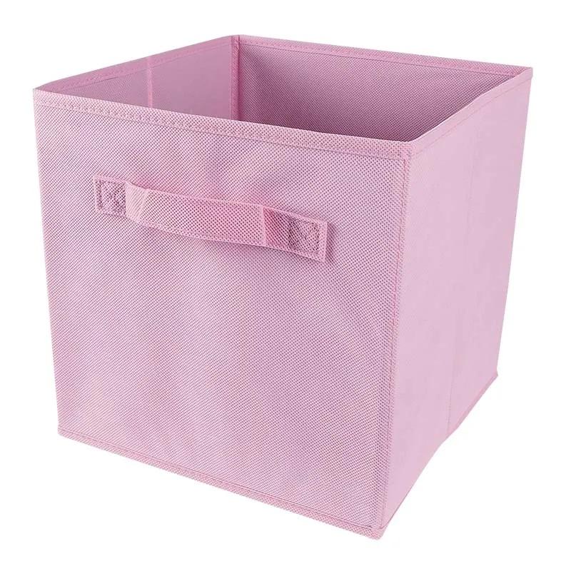 Cubo Organizador 28X28X28Cm Tela Rosado Basic Living : Precio Costa Rica