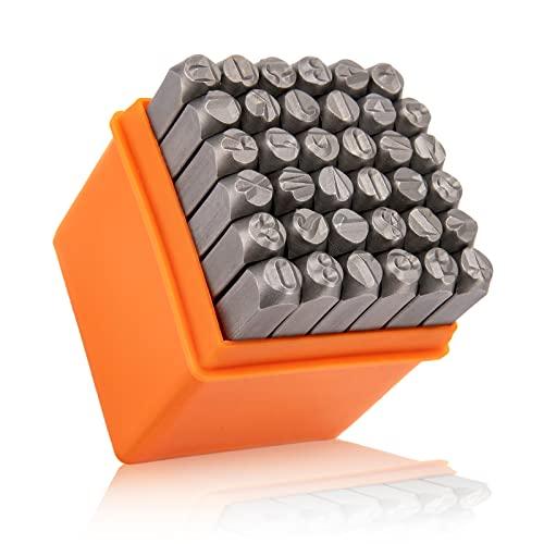 Metal Letter Punch Set 1/4 (6mm) - 36PCS Steel Metal Stamp Number ...
