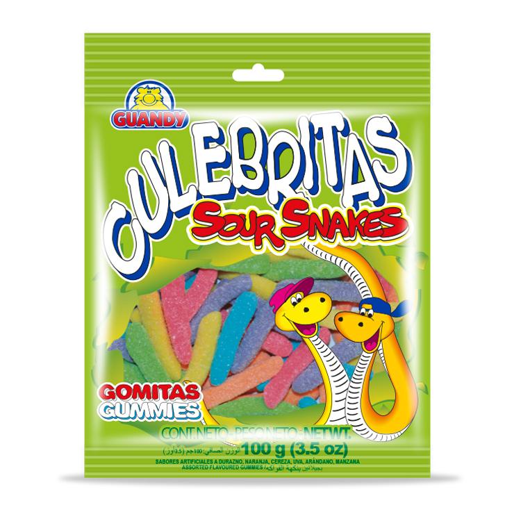 Gomitas Con Forma De Culebritas Sabor Ácido 100G GUANDY : Precio Guatemala