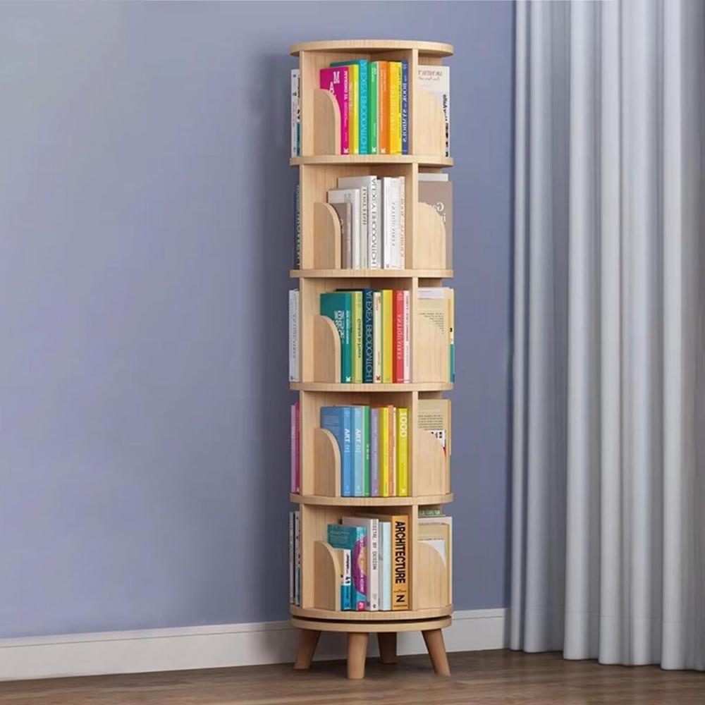 Gdrasuya10 Rotating Book Shelf with Legs, 5 Tier Standing Bookshelf ...