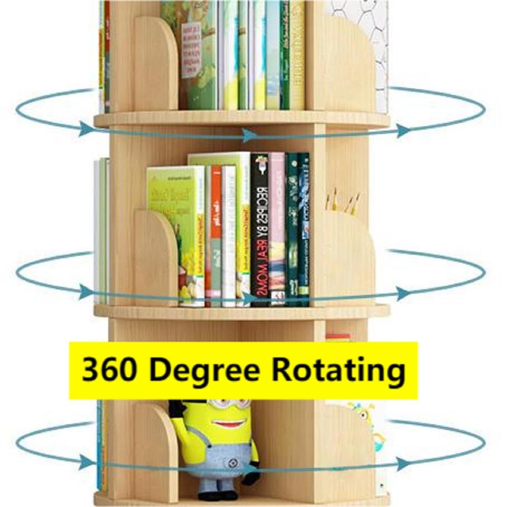 Gdrasuya10 Rotating Book Shelf with Legs, 5 Tier Standing Bookshelf ...