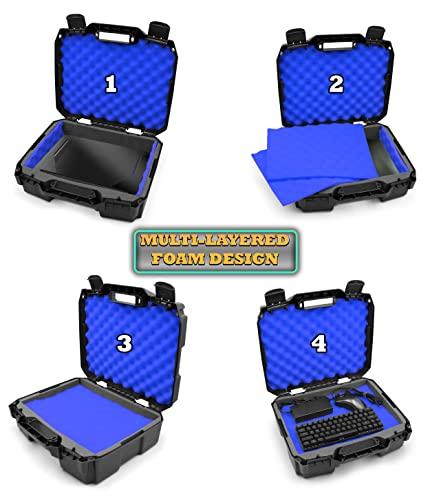 CASEMATIX 15.6 Hard Laptop Case with Shock-Absorbing Interior Foam ...