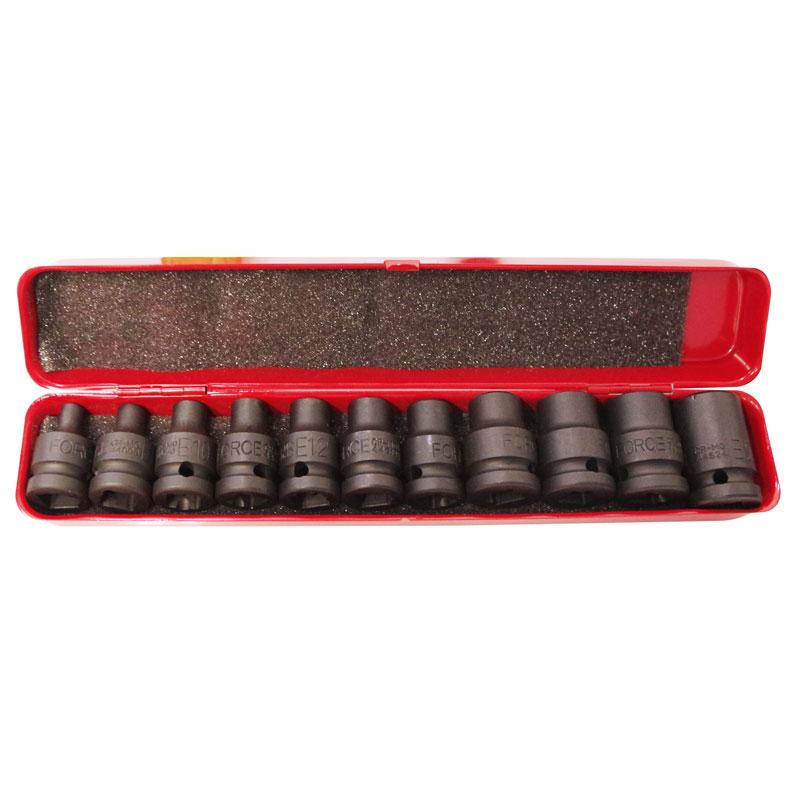 Force 41112 Juego 11 Cubos De Impacto Torx Espiga 1/2" E6-E24 En ...