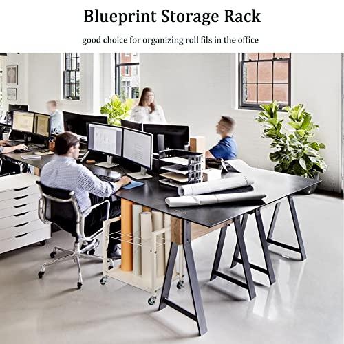 Cathyeen Blueprint Storage Rack Blueprint Holder Metal Blueprint ...