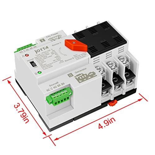 Jotta W2R 3P 100A 110V Tipo PC Mini ATS Interruptor de transferencia ...