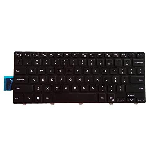 Tiugochr Teclado de repuesto para portátil Dell Inpiron 14-3000 3441 3442 3443 3467 3468 ...
