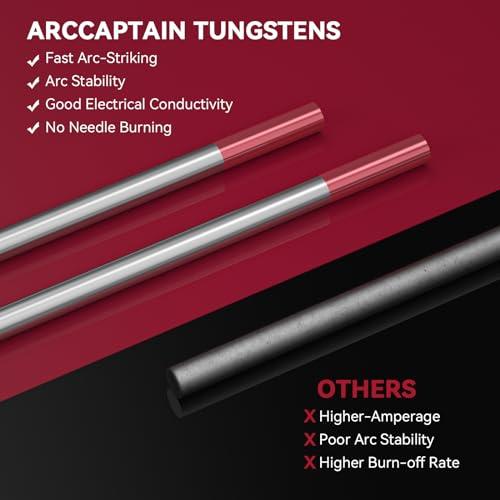 ARCCAPTAIN Electrodo de tungsteno para soldadura TIG, paquete de 10, 1 ...