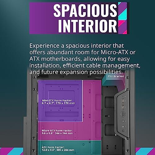 Cooler Master MasterBox Q500L Micro-ATX Tower with ATX Motherboard ...