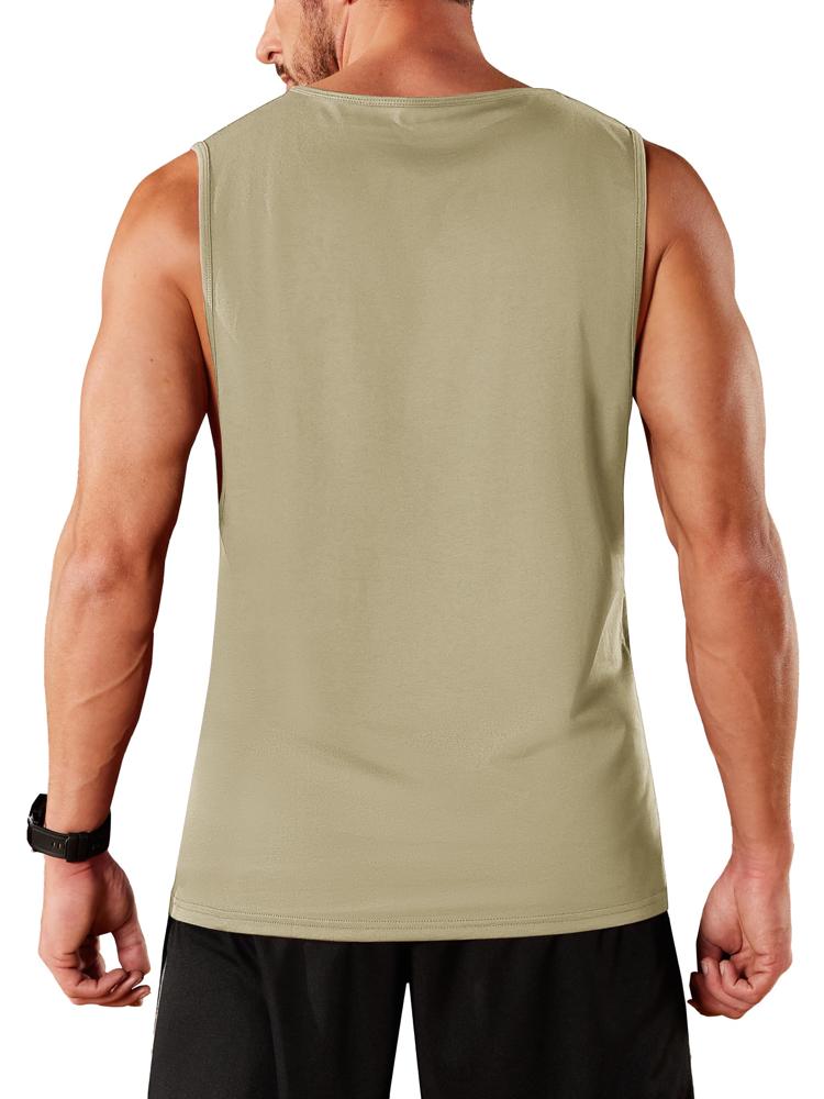 TACVASEN Mens Cut Off Tank Stringer Tank Fitness Tank Soft Performance ...