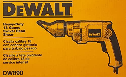 Cizalla para metal DEWALT, cabeza giratoria, 18GA (DW890), amarilla ...