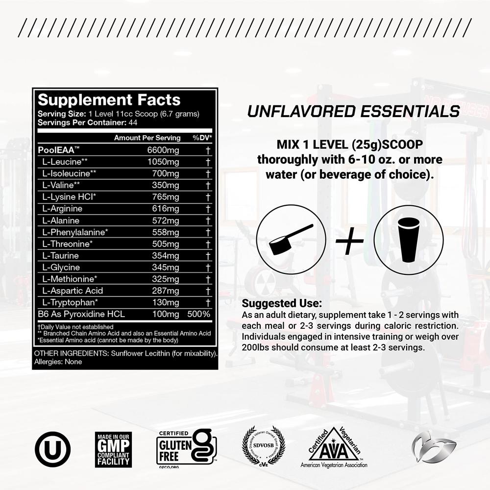 Muscle Feast Vegan Essential Amino Acid Powder Bebida para recuperación ...