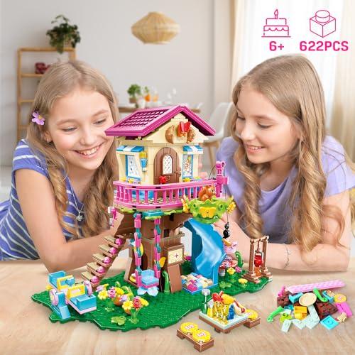 HOGOKIDS Tree House Building Set with LED Light - 622pcs Treehouse ...