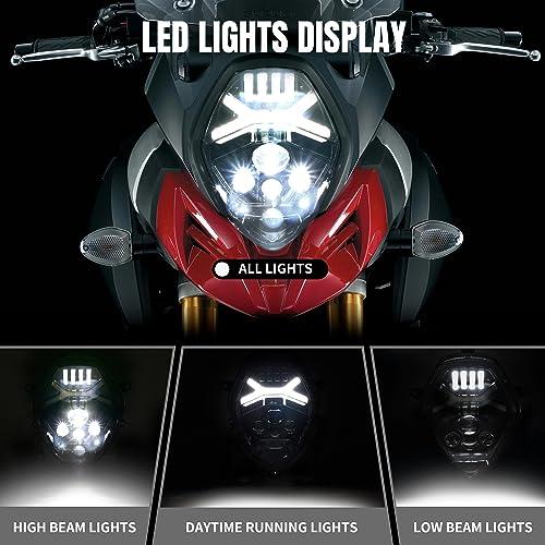 VEIUTOR LED Headlights for V-strom DL650 14-20, Motorcycle LED Headlamp ...