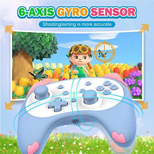 IINE Cute Switch Gamepad Inalámbrico, Bluetooth Cartoon Kitten Nintendo ...