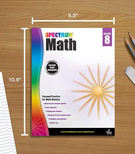 Spectrum 8th Grade Math Workbooks, Ages 13-14, Geometry, Integers ...