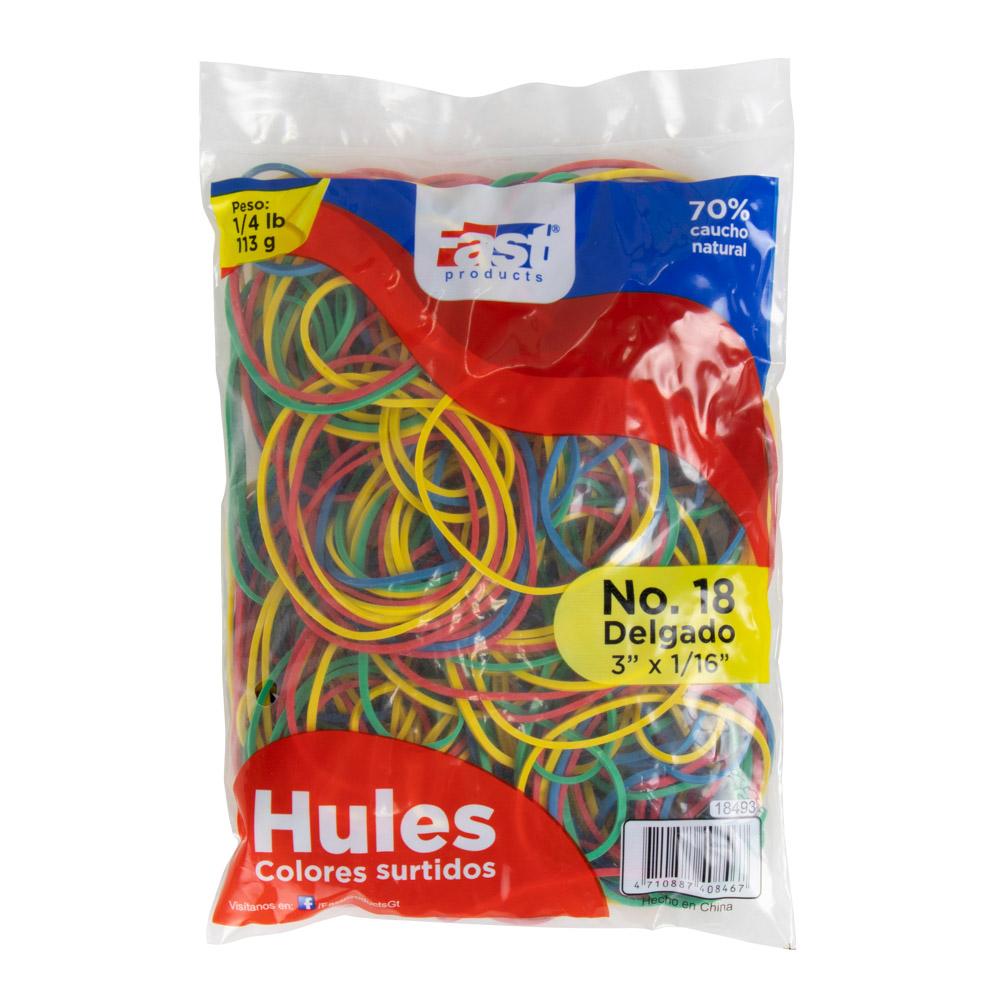 Hules Fast 18 Delgado 113 Grs. Colores 240U Aprox, (125) : Precio Guatemala
