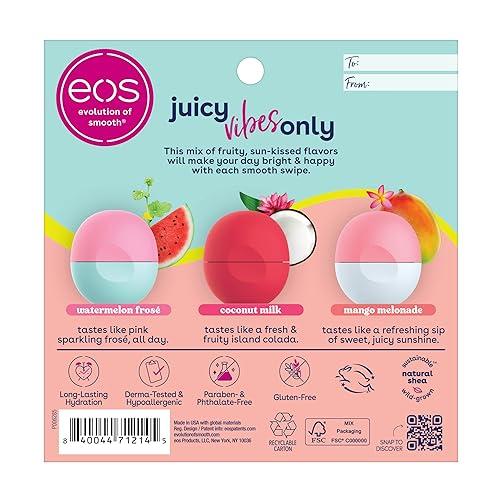 Paquete variado de bálsamo labial eos Juicy Vibes: helado de sandía ...