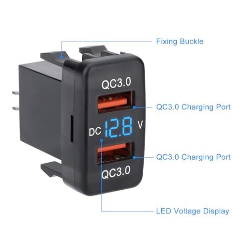 2-Pack 12V USB Outlet Dual QC3.0 USB Charger Kit, Featuring a built-in ...