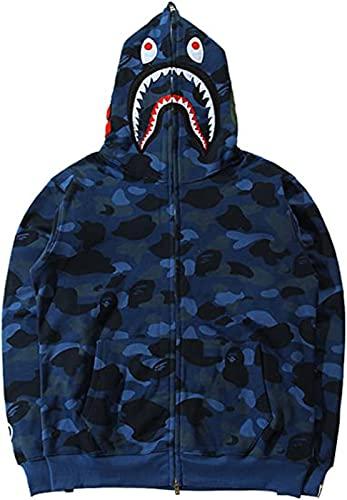 Shark Jaw Camo Hoodie Shark Mouth Jacket Full Zip Up para hombres y ...