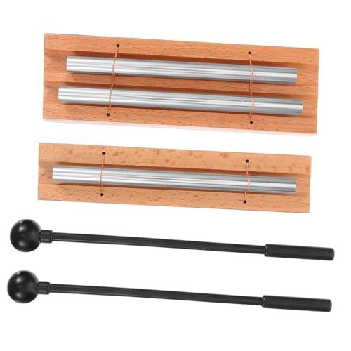 ERINGOGO 2 Sets Sound Beam Rod Rhythm Wood Blocks Trio Hand Chime Bell ...