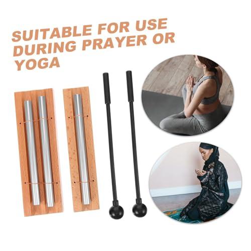 ERINGOGO 2 Sets Sound Beam Rod Rhythm Wood Blocks Trio Hand Chime Bell ...