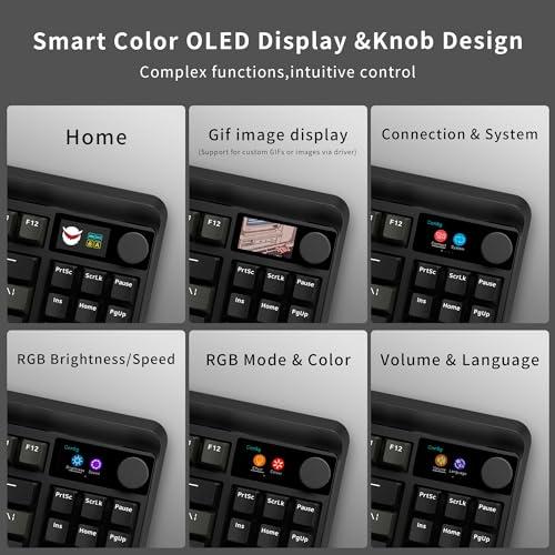 OHY 75% percent Gaming Keyboard, XVX M87 Pro2 Mechanical Keyboard with ...