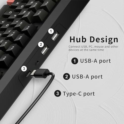 OHY 75% percent Gaming Keyboard, XVX M87 Pro2 Mechanical Keyboard with ...