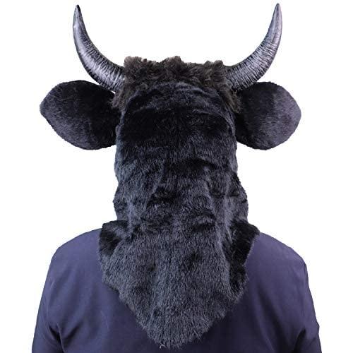 ifkoo Realistic Mouth Mover Cow Mask Moving Mouth Bull Mask Fursuit ...