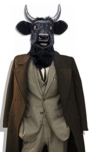 ifkoo Realistic Mouth Mover Cow Mask Moving Mouth Bull Mask Fursuit ...