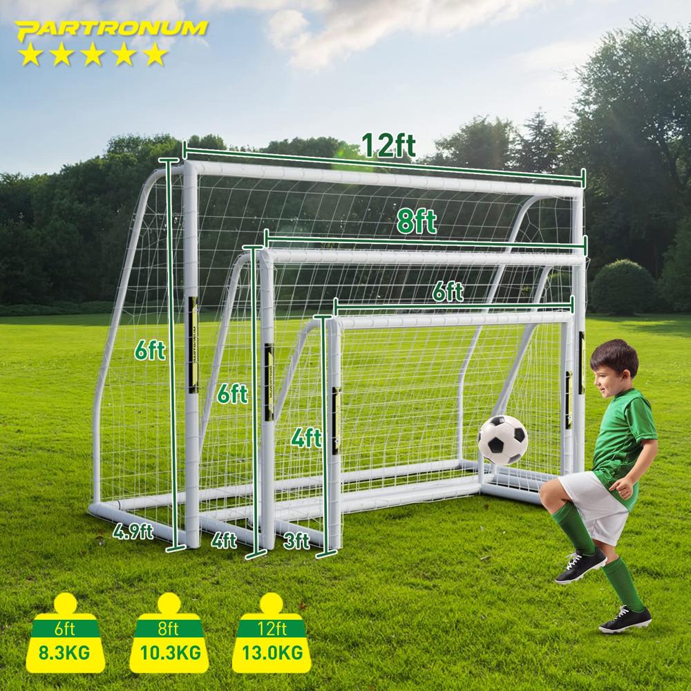 Partronum Soccer Goal for Backyard 8x6 Large Soccer Goals Single Soccer ...