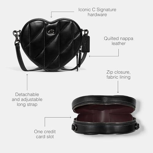 Coach Bolso Bandolera De Cuero Acolchado Con Corazón Para Mujer ...