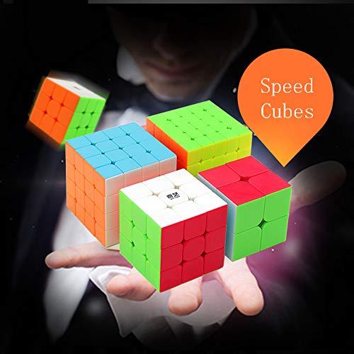 I-xun Speed Cube Set Stickerless Magic Cube Puzzle 4 Pack Puzzle Cube ...