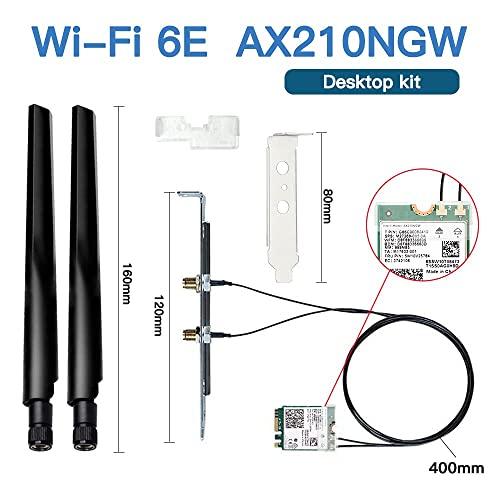 AX210 WiFi 6E Card M.2 NGFF Mini Desktop kit Adapter Newest 6GHz BT5.2 Wireless 802.11ax ...