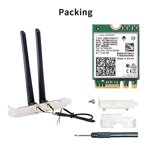 AX210 WiFi 6E Card M.2 NGFF Mini Desktop kit Adapter Newest 6GHz BT5.2 ...