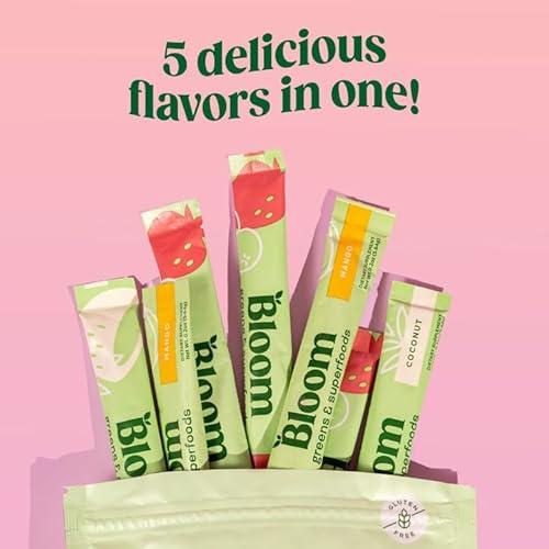 Bloom Nutrition Superfood Greens Powder Stick Packs, Digestive Enzymes ...