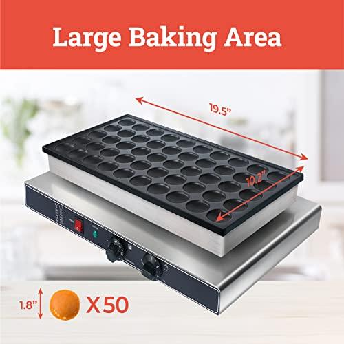 Mini Pancakes Maker, 50PCS Arepa Maker 1700W 1.8 Inches Mini Pie Maker ...