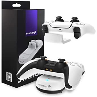 Fosmon Cargador dual compatible con controladores Sony PS5 Playstation ...
