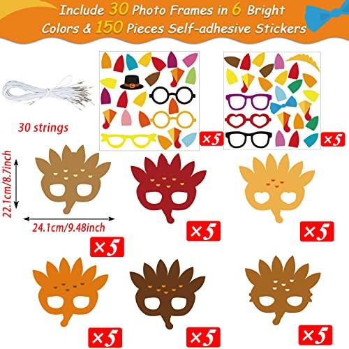 30 paquetes de máscaras de pavo de Acción de Gracias para niños de ...