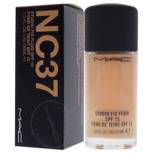 MAC Studio Fix Fluid Foundation SPF5, NC37, limpio, 1 fl oz (103522 ...