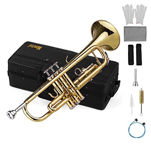 Mowind Trompeta B plana Estándar Estudiante Bb Key Latón Trompeta ...